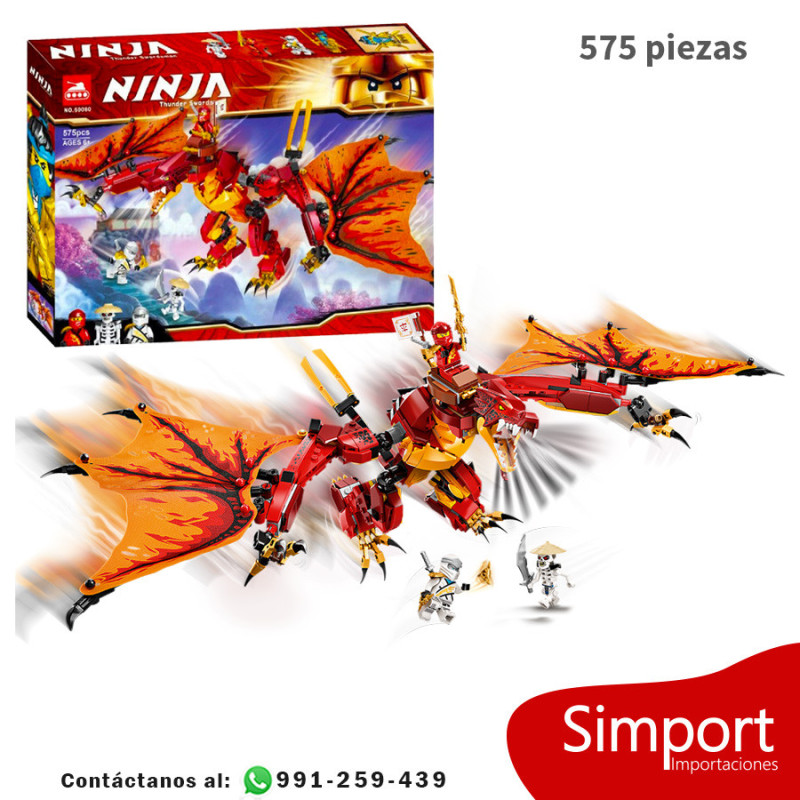 Ataque del Dragon de Fuego - 575 Piezas - Ninjago